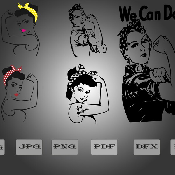 Rosie the Riveter Svg - Etsy