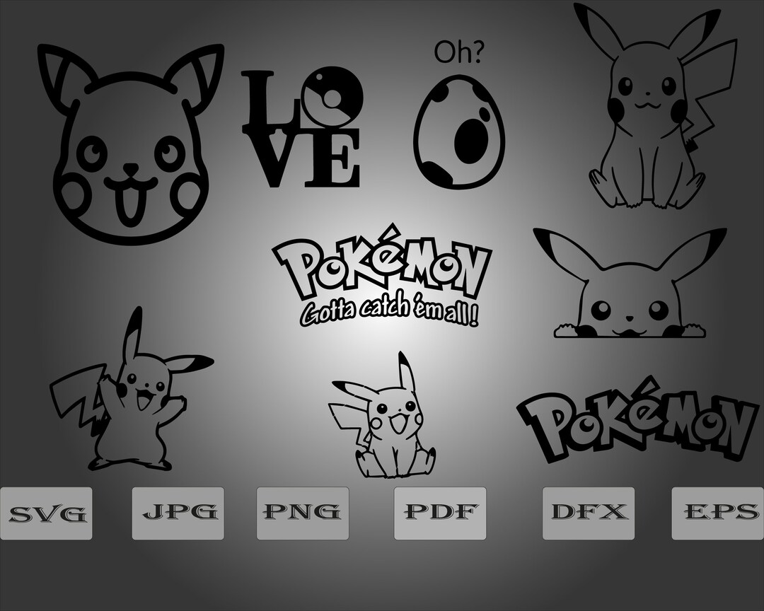 Pokemon Svg Pokemon Png Pokemon Stickers Pokemon 10 Svg Png Files for ...