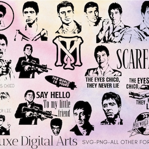 Scarface Svg Png Bundle-scarface Clipart-scarface Stickers-scarface ...