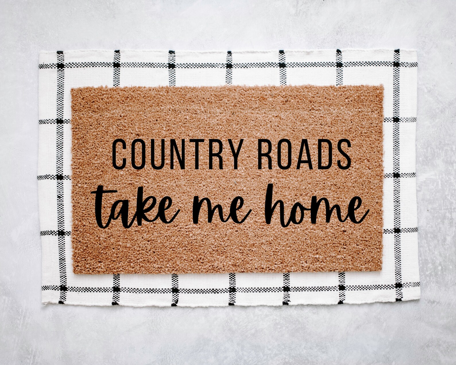Country Roads Take Me Home Doormat | Country Roads Doormat | Southern ...