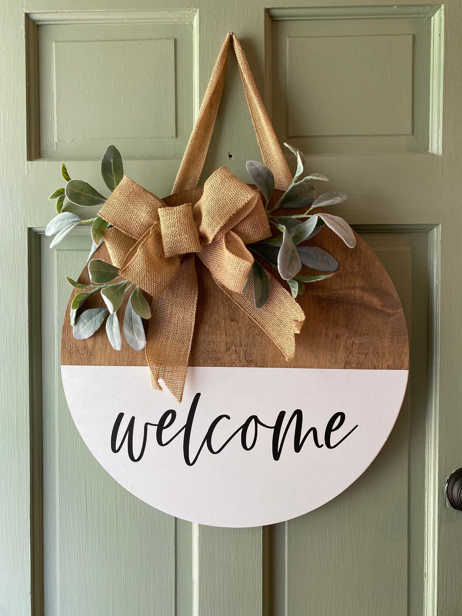 Welcome Door Hanger, Modern Farmhouse Door Hanger, Front Door Decor ...