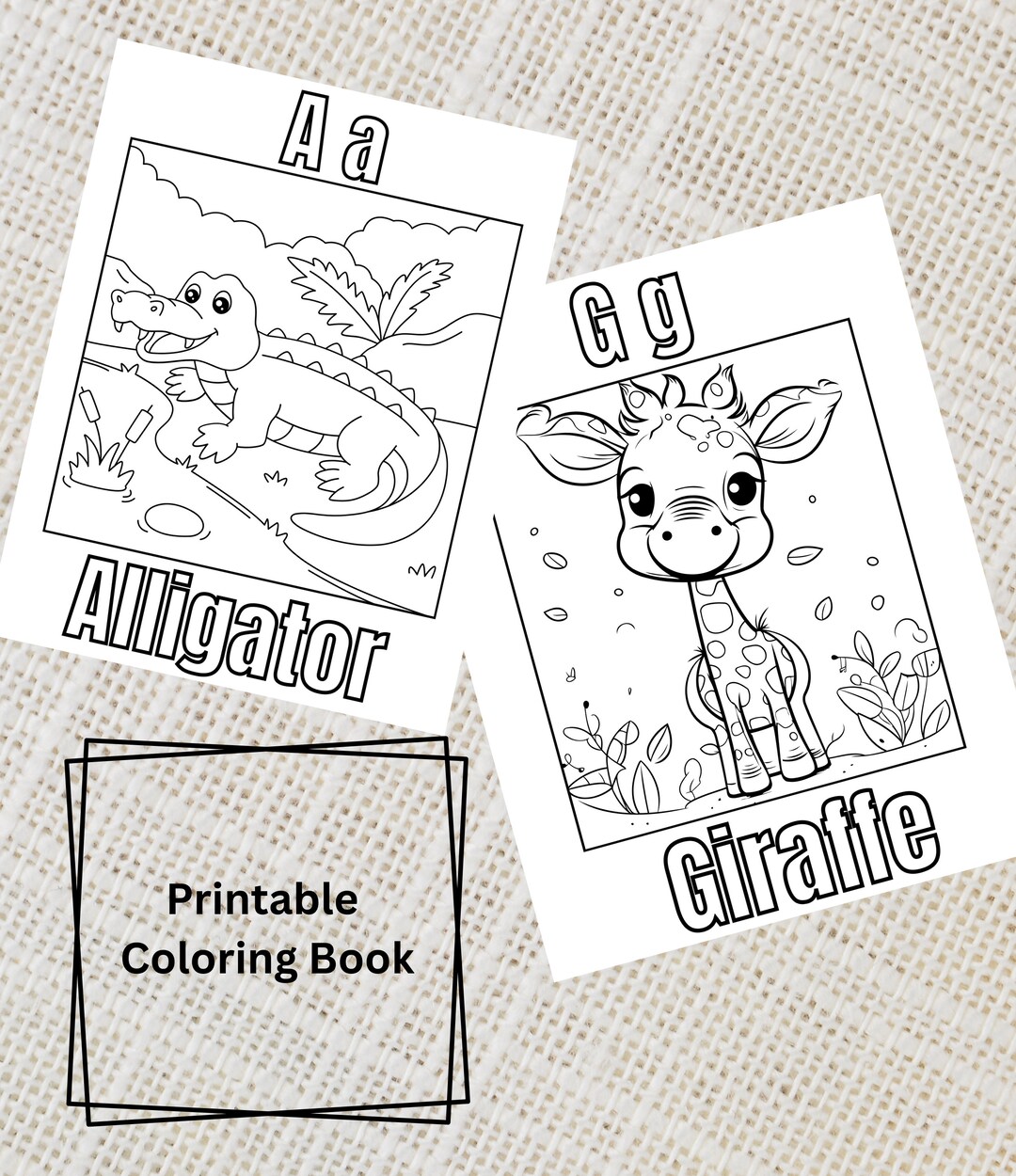 Animal Alphabet Coloring Book. - Etsy