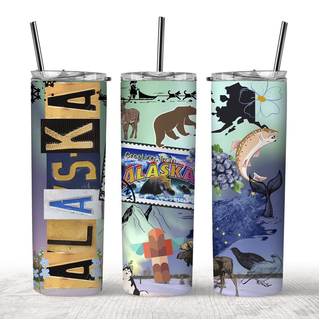 Alaska Tumbler, Alaska, 20 Oz Tumbler, Gifts, Travel, Gifts for Anyone ...