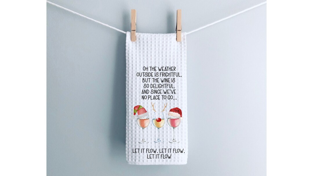 Christmas Drink Let It Flow Dish Towel - Etsy
