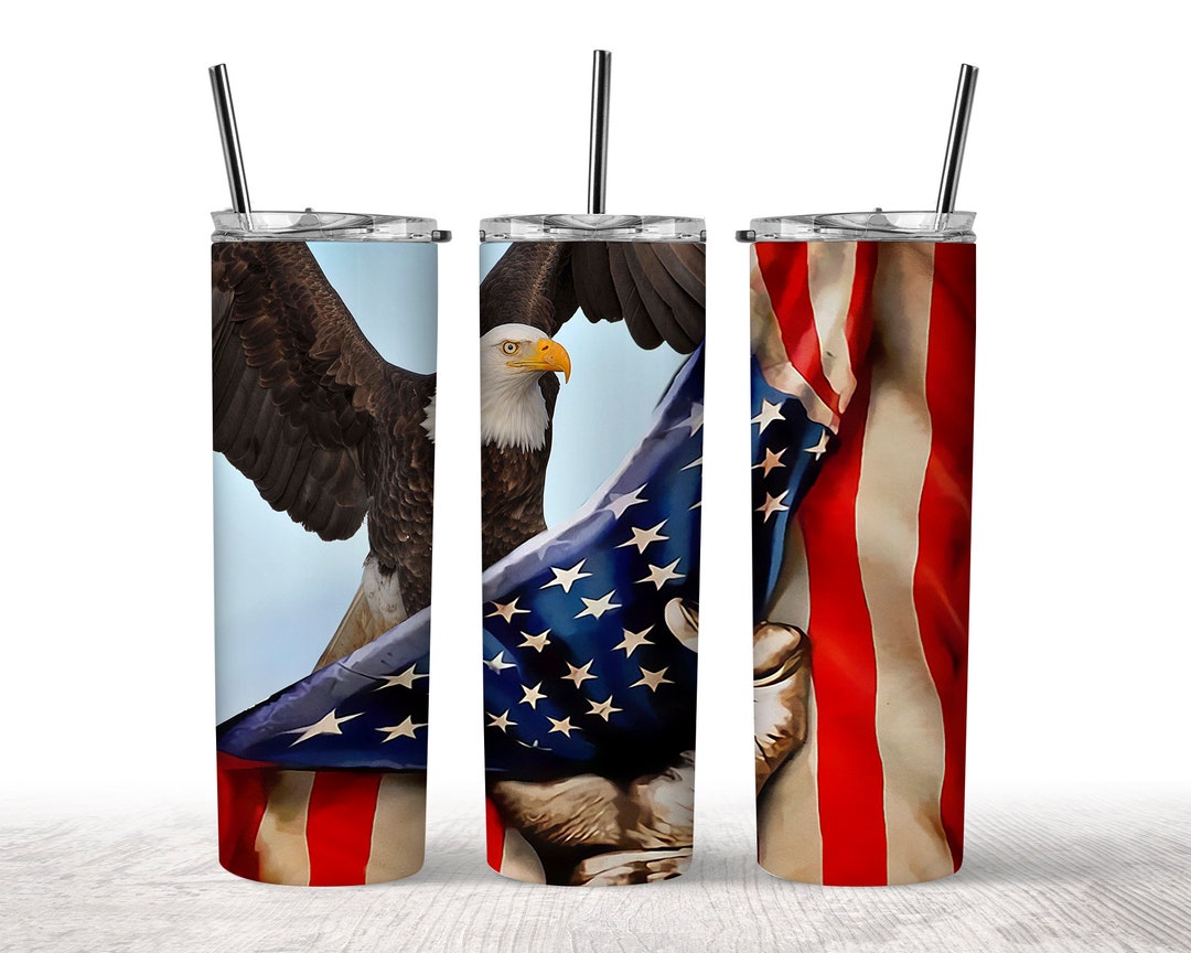 Bald Eagle Tumbler, US Flag, Bald Eagle, Gifts for Him, Gifts for Her ...