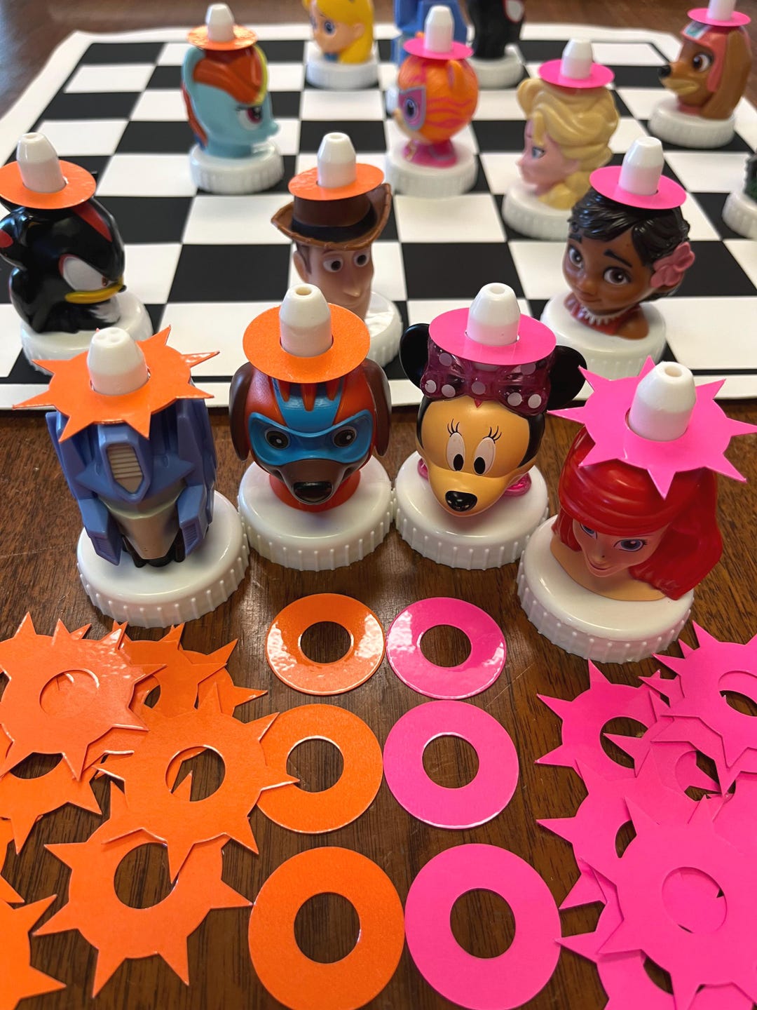 Checkers Game Board and Disk Toppers to Turn Good 2 Grow Tops Into ...
