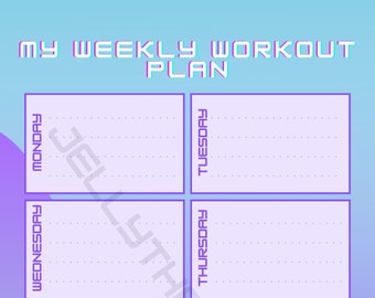 Weekly Workout Planner for the ADHD Athlete - Etsy