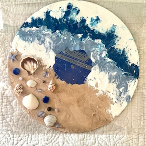 Blue Ocean Themed Painted Records! 12x12” - Etsy