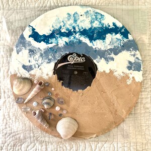 Blue Ocean Themed Painted Records! 12x12” - Etsy