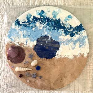 Blue Ocean Themed Painted Records! 12x12” - Etsy