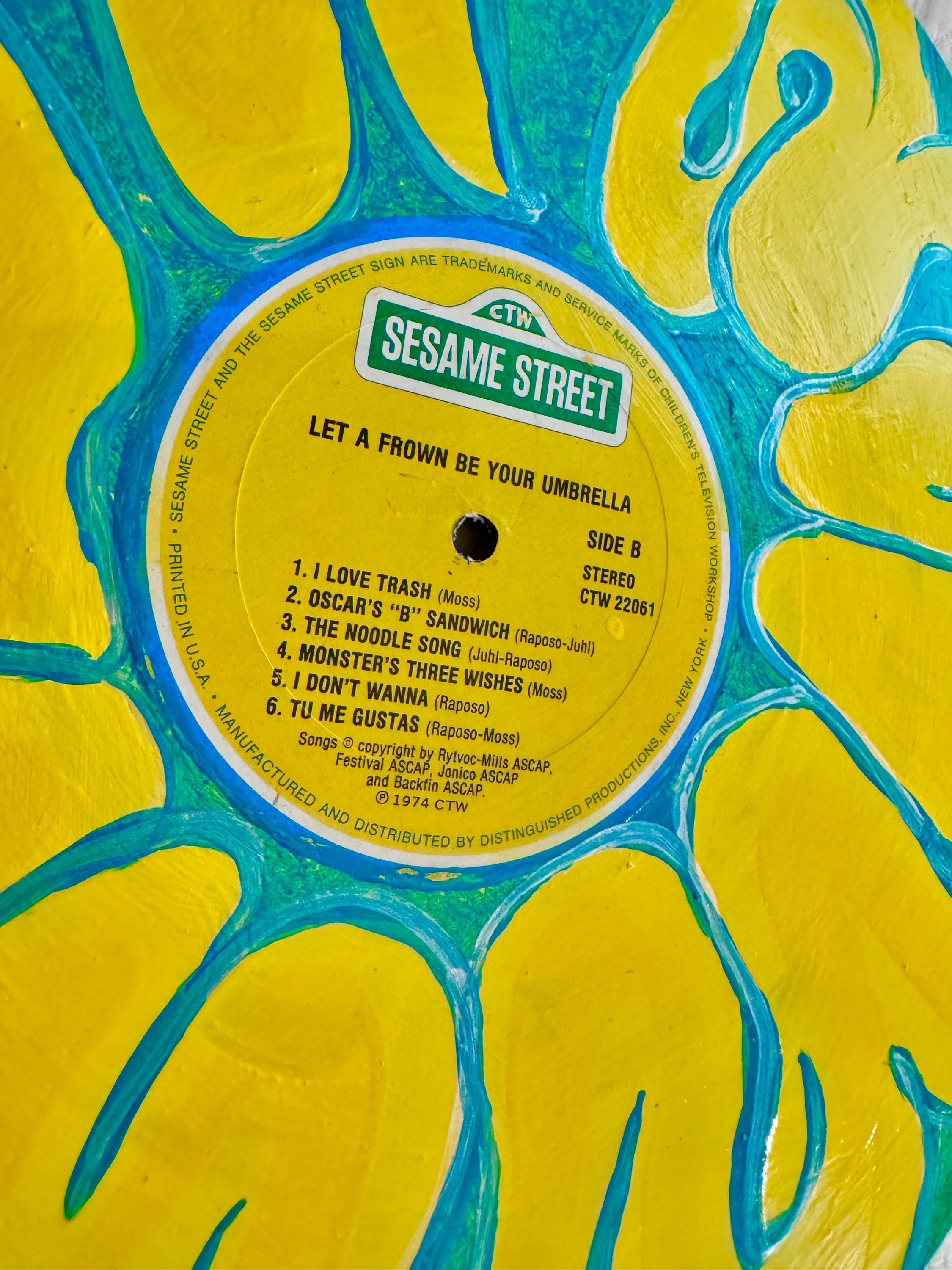 Painted Vinyl - “funky Sesame Street ” - Etsy