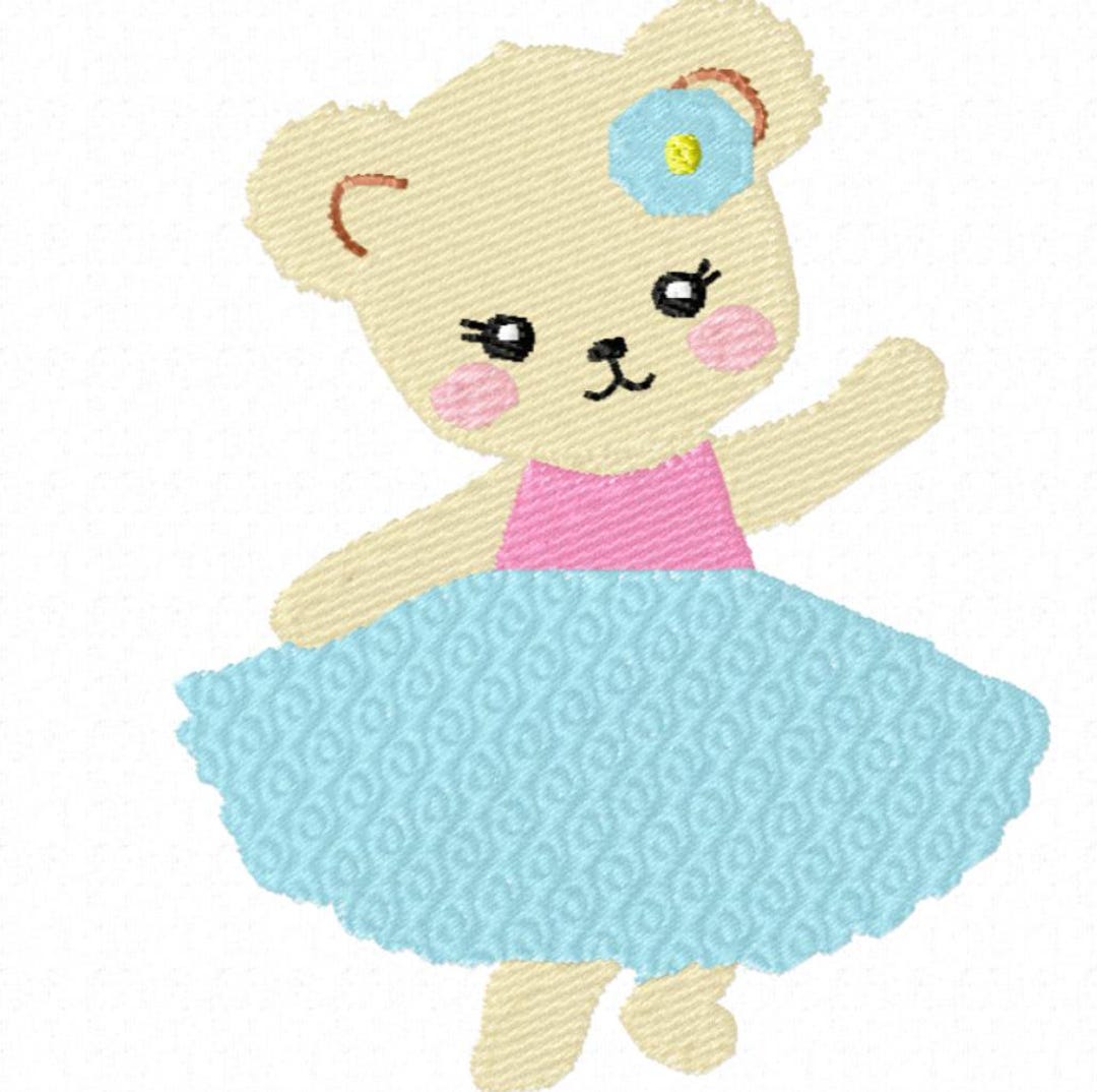 Dancing Bear Machine Embroidery Design - Etsy