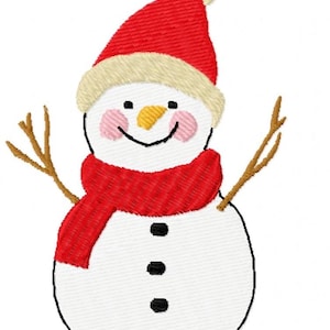 Snowman Digital Machine Embroidery File - Etsy