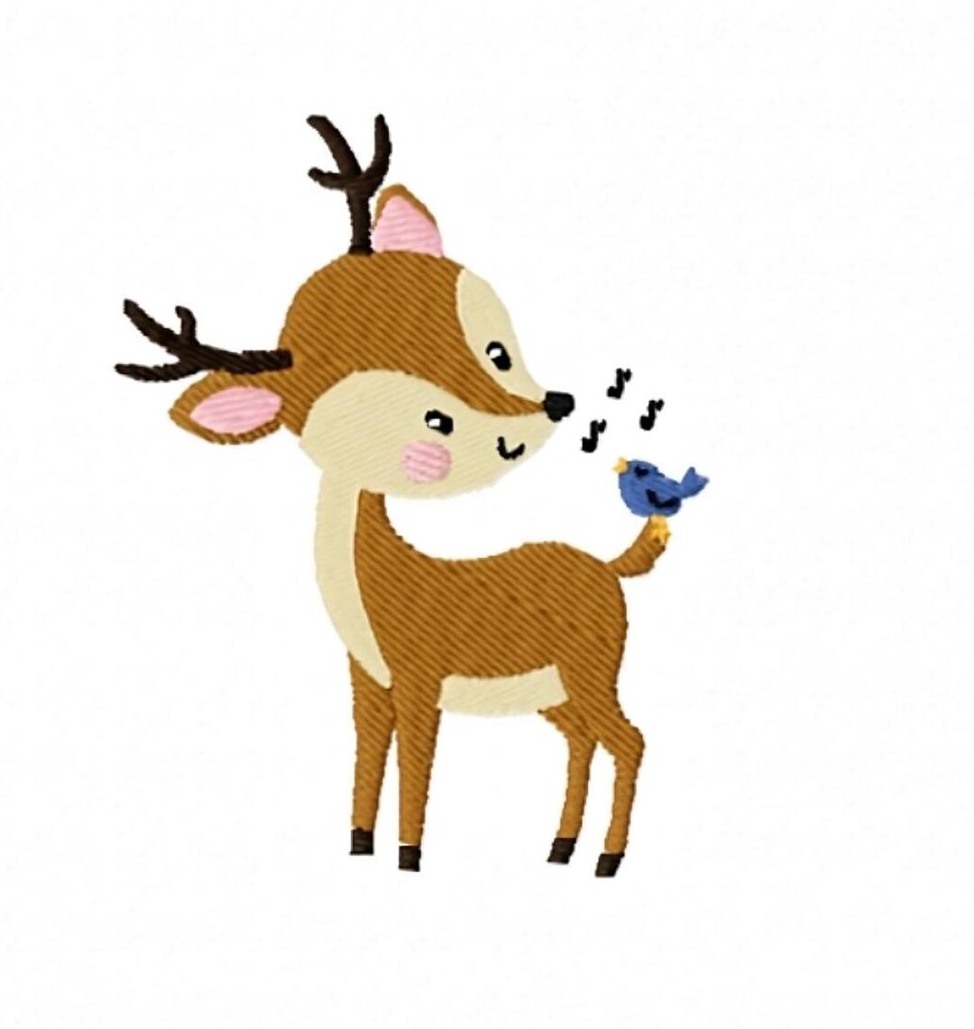 Little Deer Machine Embroidery Design - Etsy