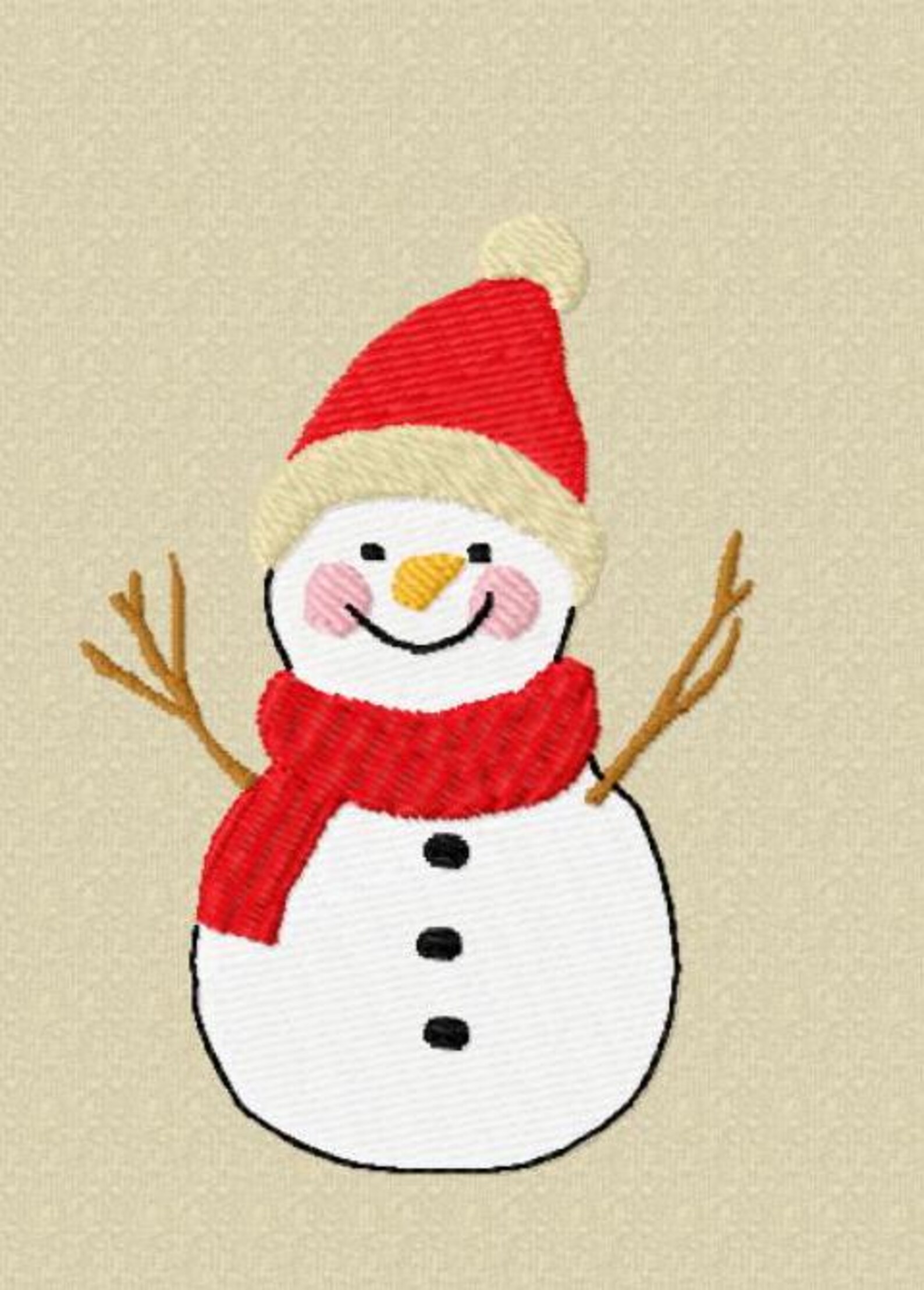 Snowman Digital Machine Embroidery File - Etsy