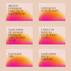 Birth Affirmation Cards - Instant Download - 20 Cards - Etsy