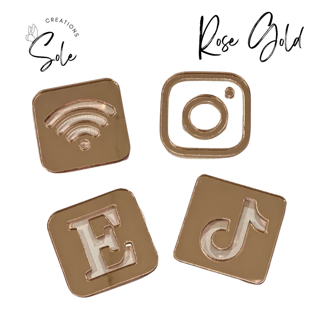 Mirrored Acrylic Social Media Logo Icons, 3mm Depth, Various Sizes! - Etsy