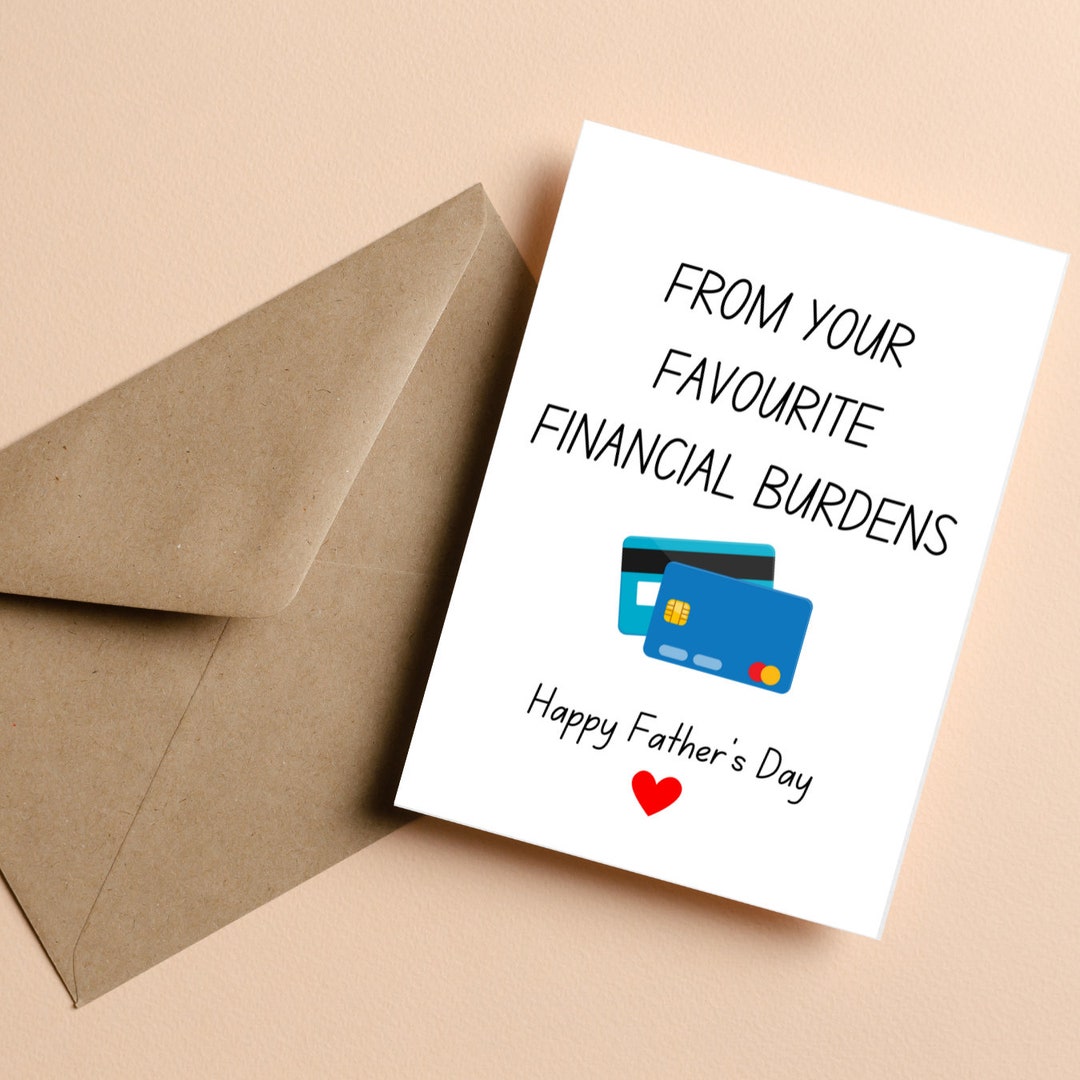 Funny Fathers Day Greeting Card | Financial | Gifts for Him | Greeting ...