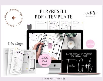 Canva Lined Flower Journal 20 Editable Templates for - Etsy