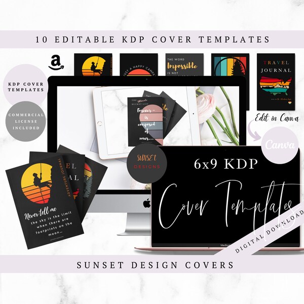 6x9 Book Cover Canva - Etsy