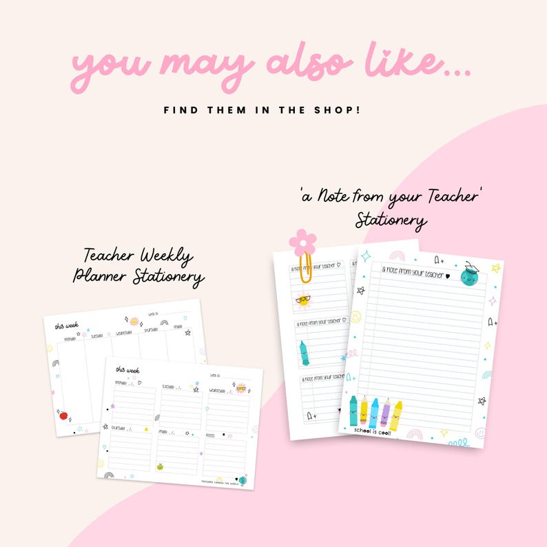 Teacher to Do List Printable, Cute + Colorful Stationery Desk Notepad ...