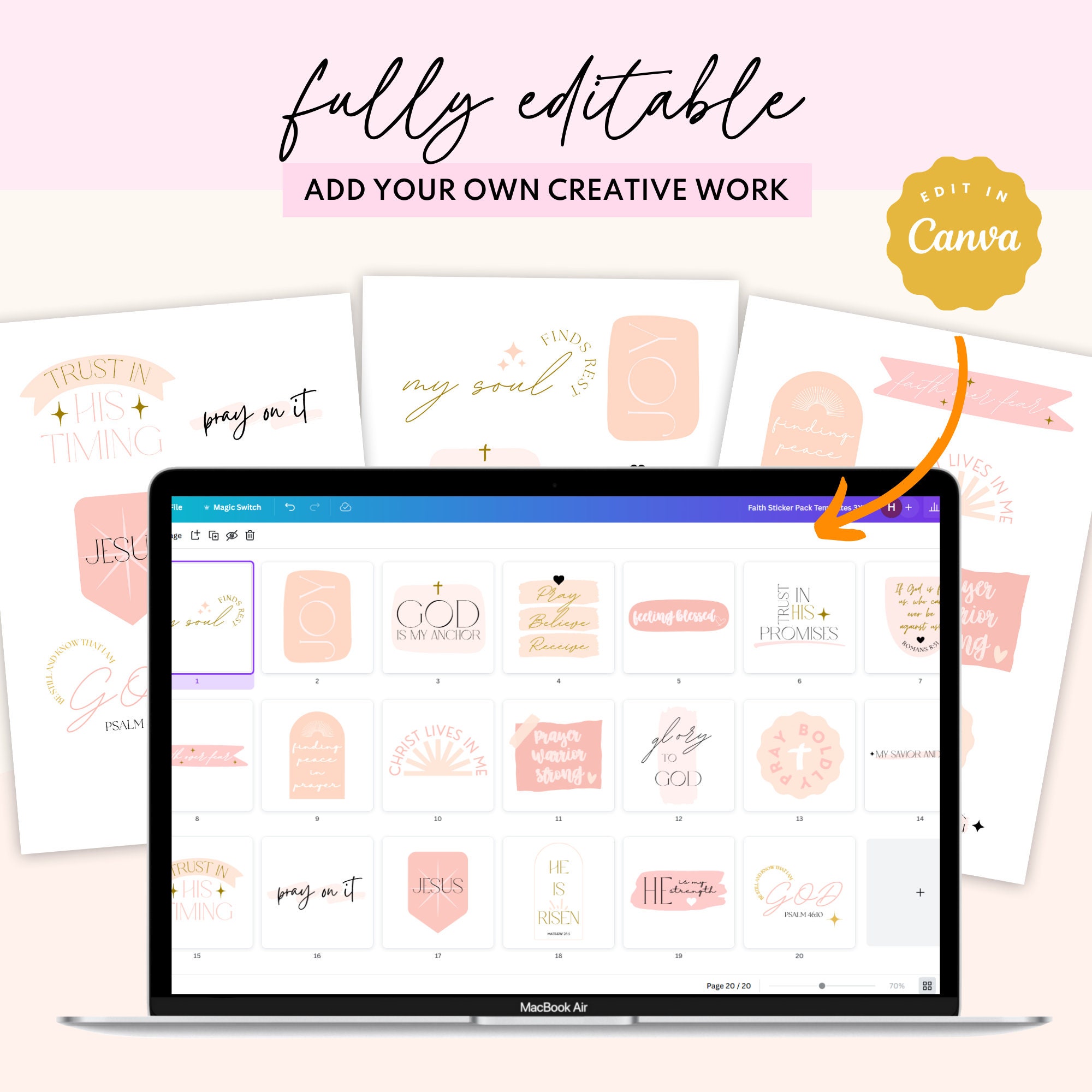 Faith Stickers, PLR Resell, Christian Png's, Printable Stickers, Bible ...