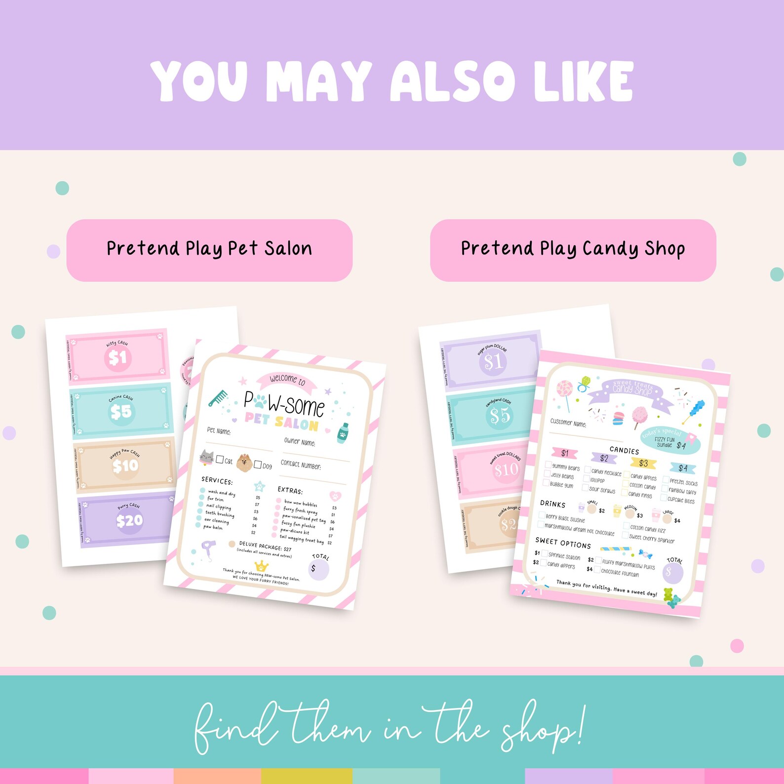 Pretend Play Bakery Printable PDF, PLR Resell, Summer Playtime Activity ...
