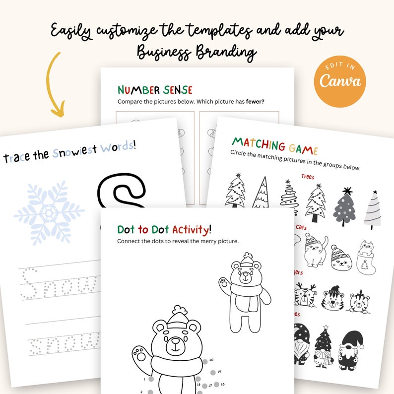 PLR Christmas Activity Pages for Kids Printable PDF, Coloring Sheets ...