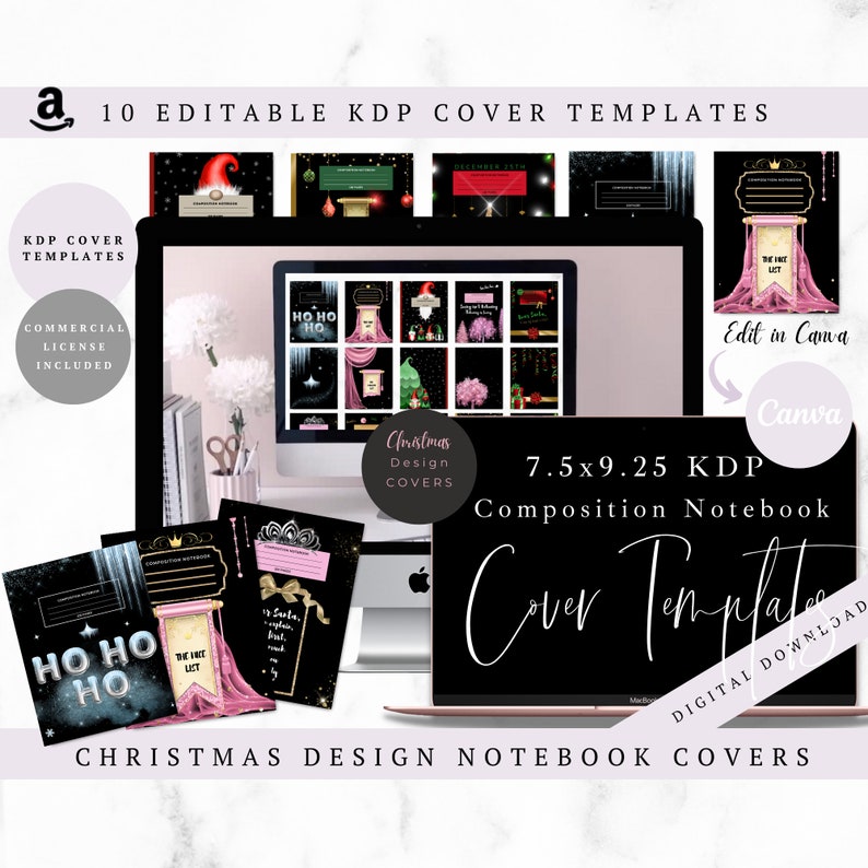 10-kdp-cover-templates-kdp-book-cover-christmas-kdp-cover-etsy-uk
