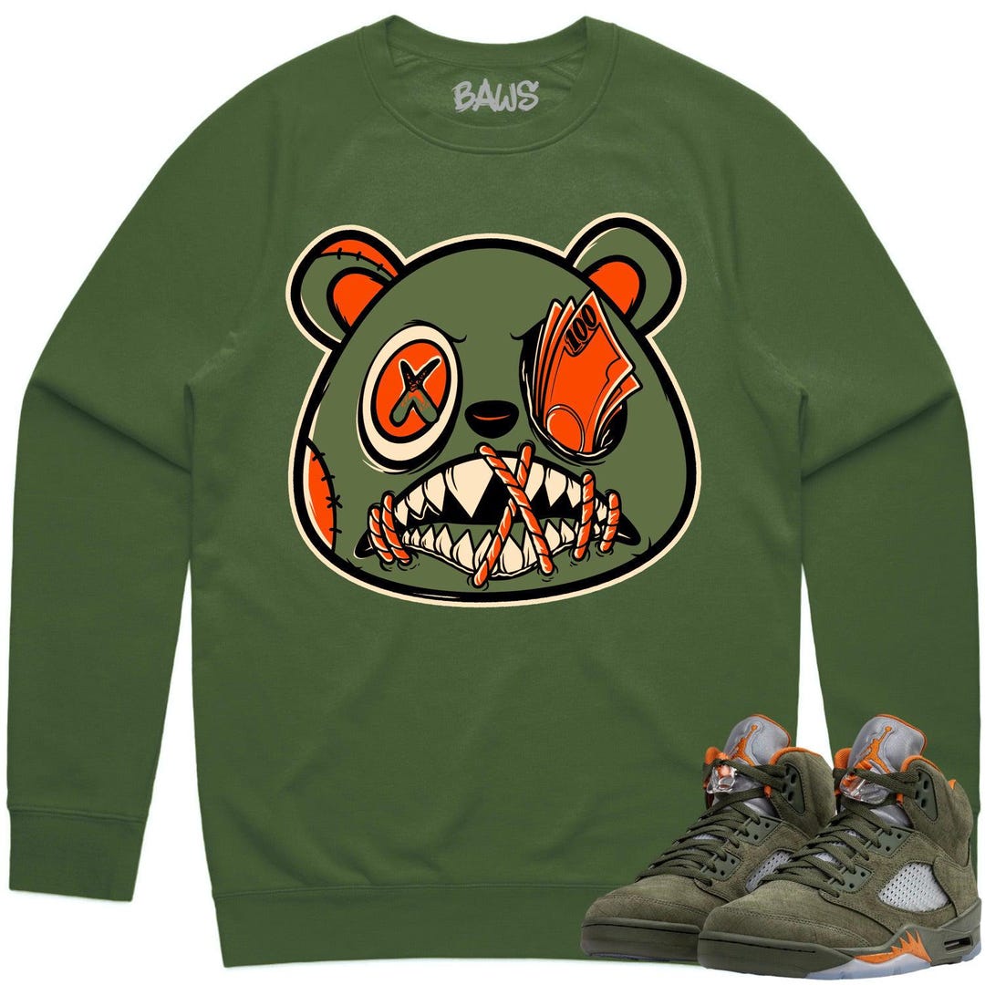 Jordan Olive 5s Sweater to Match Sweatshirt Money Talks Baws - Etsy