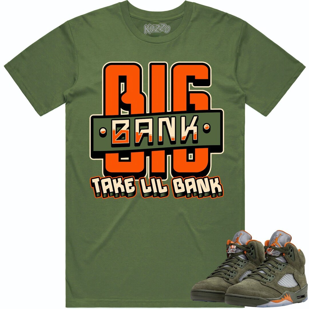 Jordan Retro 5 Olive 5s Shirt to Match CELADON BIG BANK - Etsy