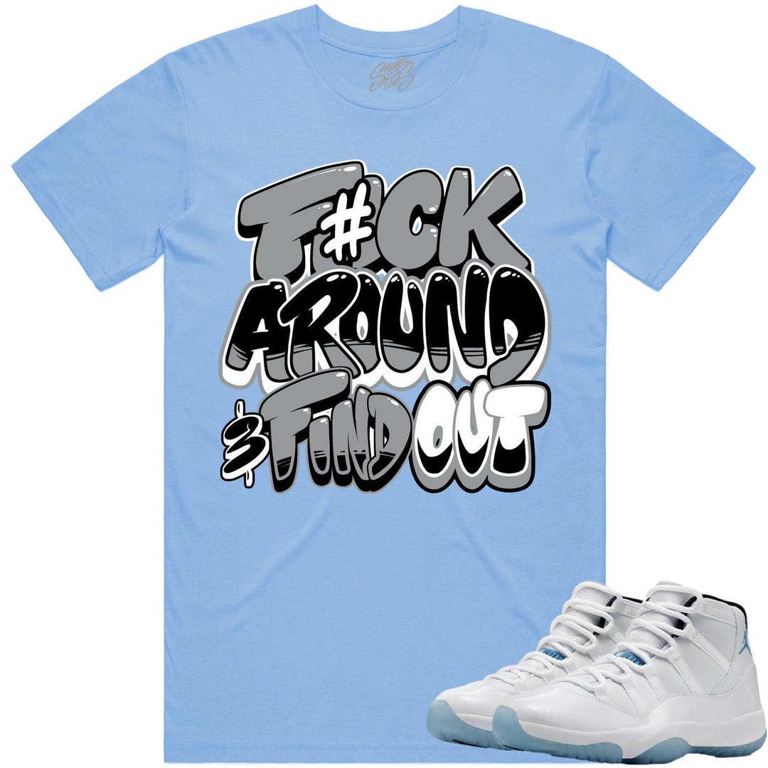 Jordan 11 Legend Blue Columbia 11s Sneaker Tees Shirt to Match OREO FCK ...
