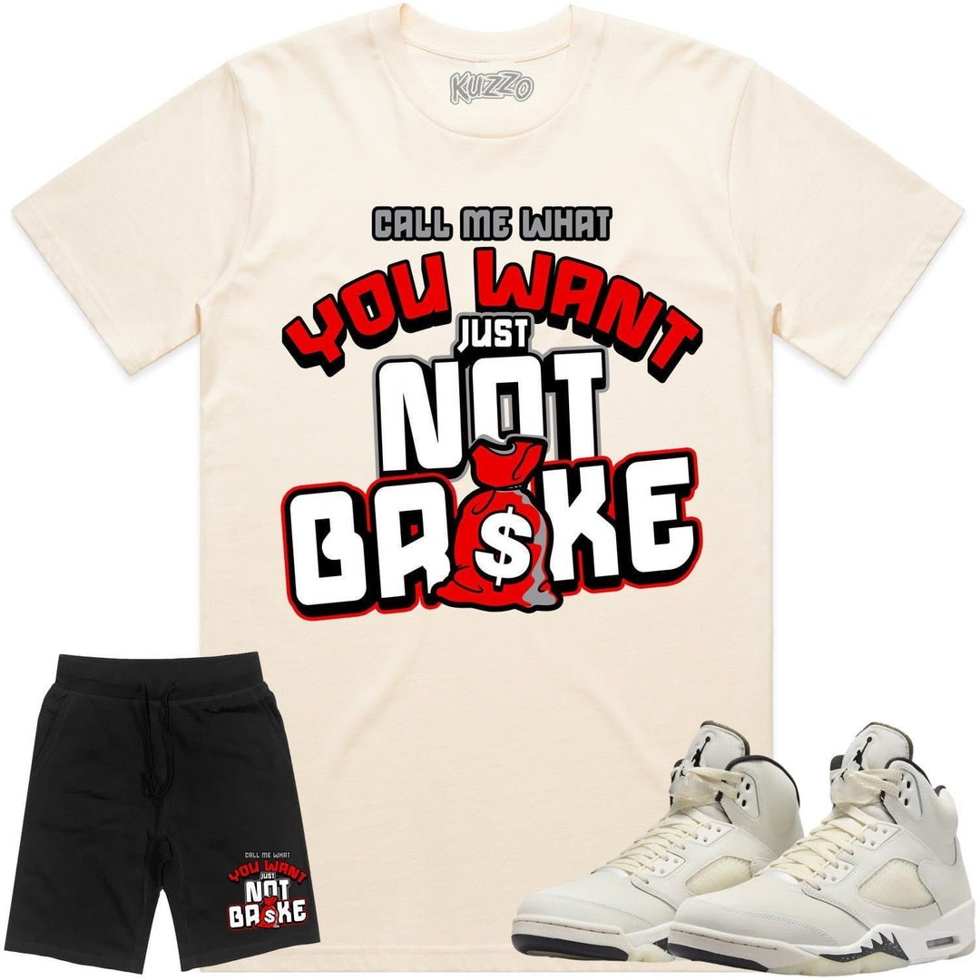 Jordan 5 Sail 5s Sneaker Outfit RED NOT BROKE - Etsy