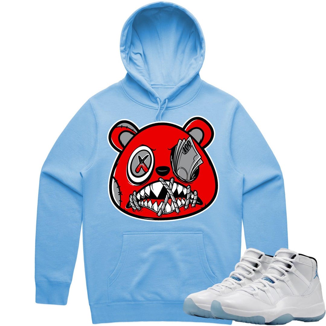 Jordan 11 Legend Blue Columbia 11s Hoodie to Match ANGRY MONEY TALKS ...