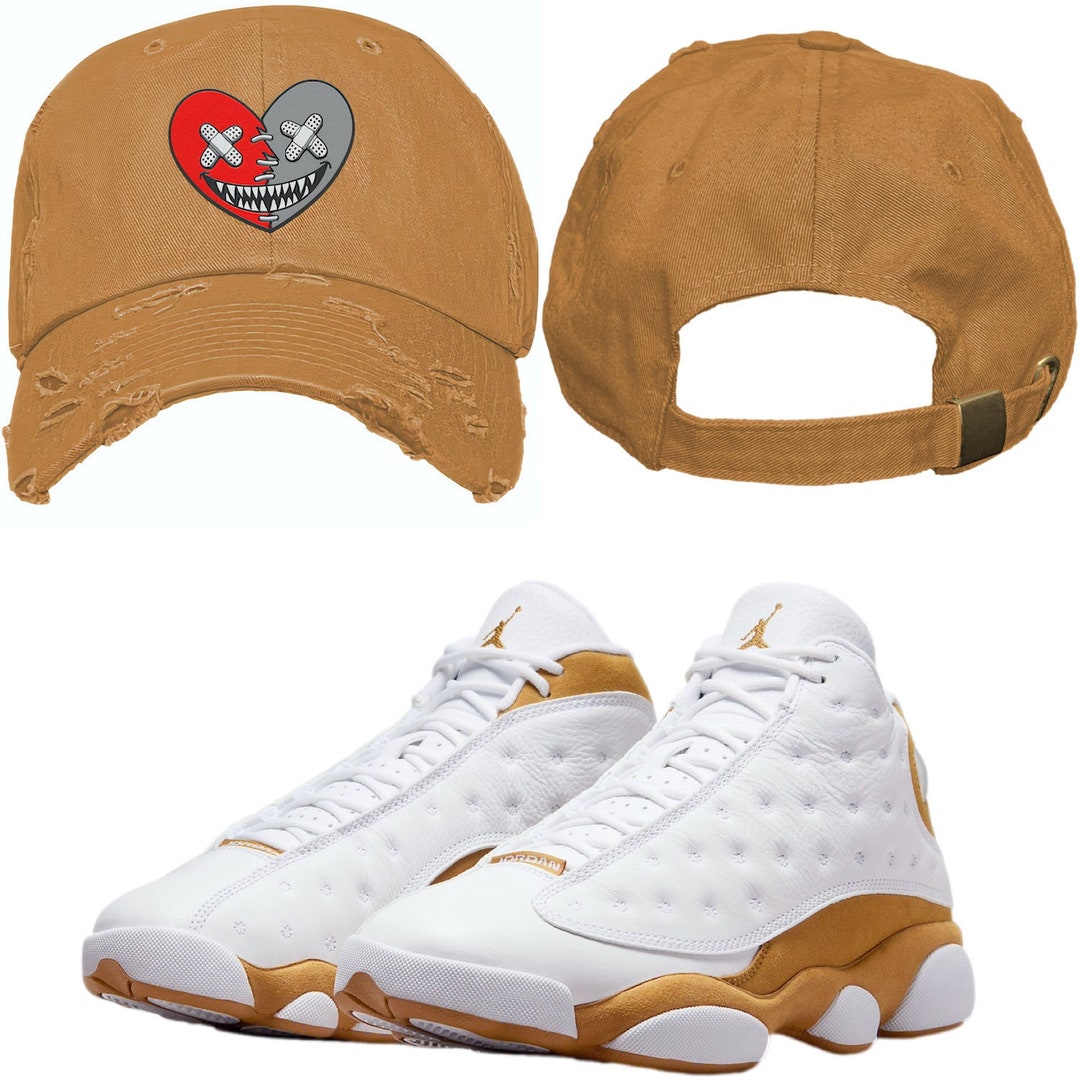 Jordan 13 Wheat 13s Dad Hat to Match RED HEART BAWS - Etsy