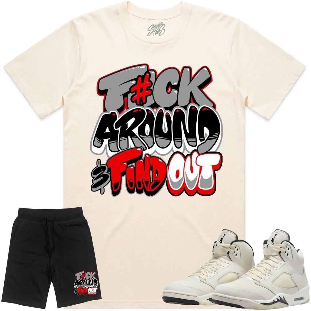 Jordan 5 Sail 5s Sneaker Outfit - RED F#CK - Etsy