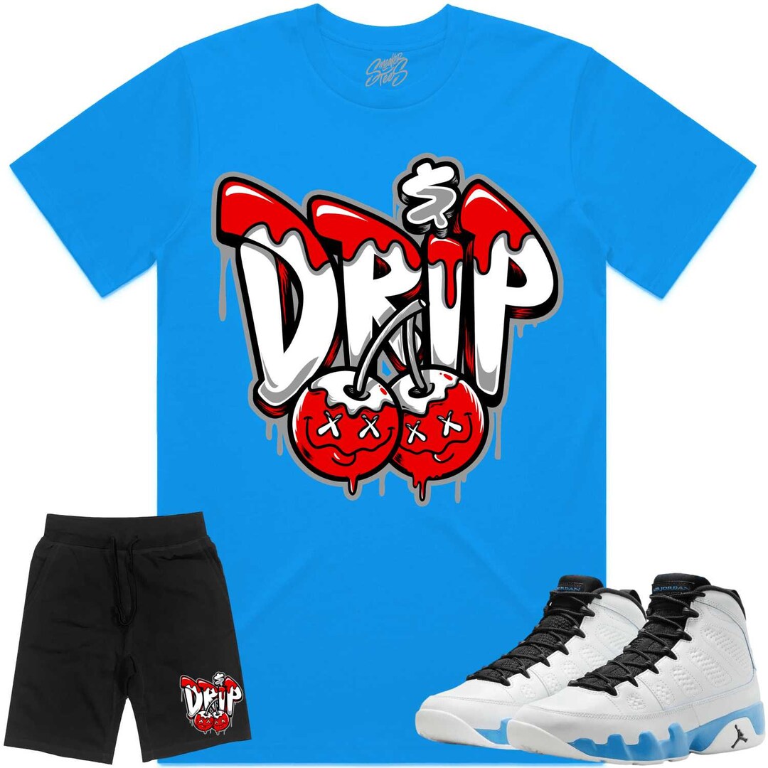 Jordan 9 Powder Blue 9s Sneaker Outfit RED MONEY DRIP - Etsy