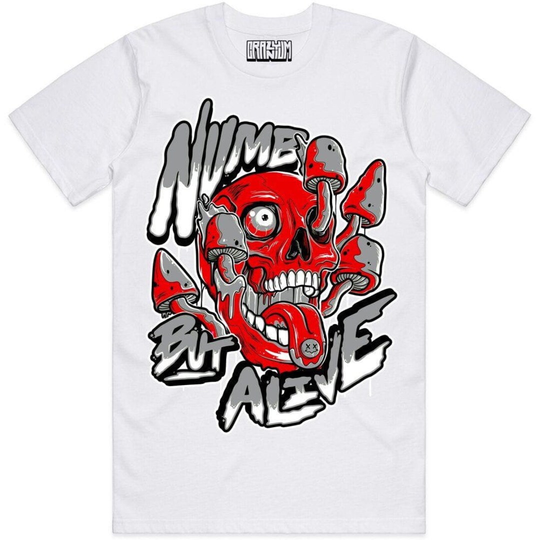 RED NUMB BUT Alive : White Sneaker Tees Shirt - Etsy