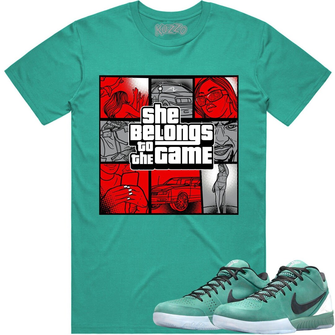Kobe 4 Protro Girl Dad Shirt to Match RED BELONGS TO the Game - Etsy
