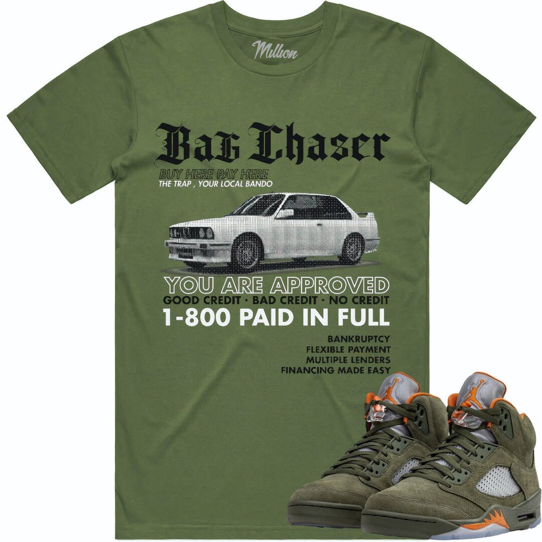 Jordan Retro 5 Olive 5s Shirt to Match BAG CHASER - Etsy