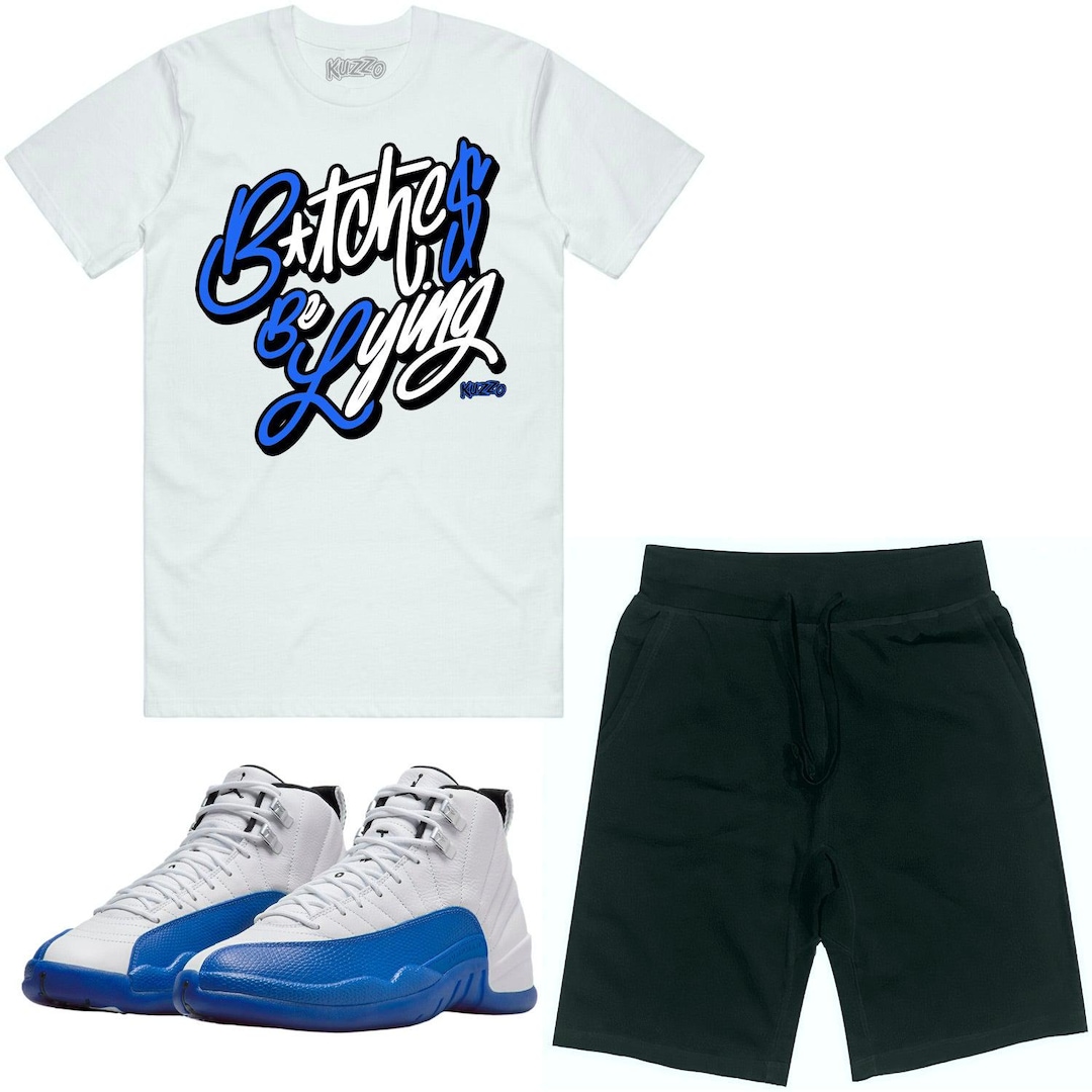 Blueberry 12s Sneaker Outfit Jordan Match Shirt and Shorts BBL - Etsy