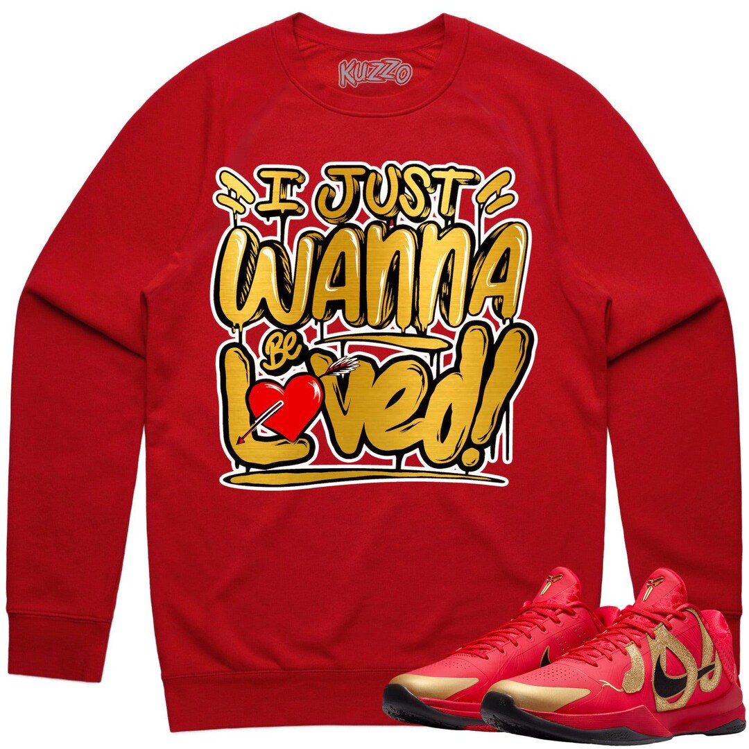 Kobe 5 Year of the Mamba Red Sweater to Match Loved - Etsy