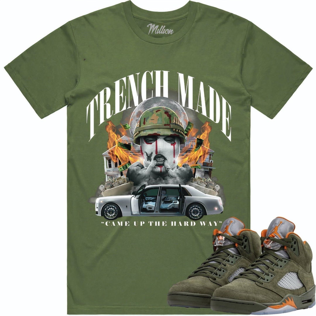 Jordan Retro 5 Olive 5s Shirt to Match TRENCH MADE - Etsy