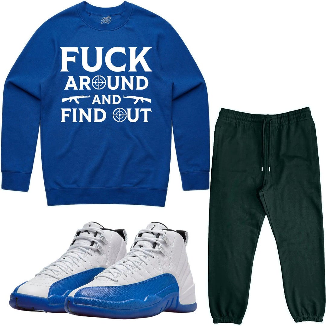 Blueberry 12s Sneaker Outfit Sweater & Jogger Sweat Suit FAK47 - Etsy