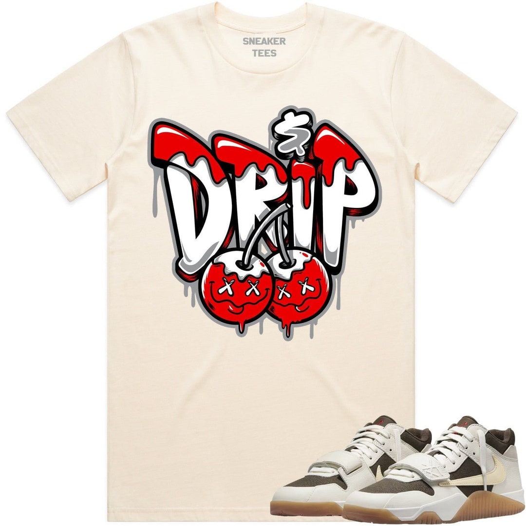 Travis Scott X Jordan Jumpman Jack Sail Shirt to Match RED MONEY DRIP ...