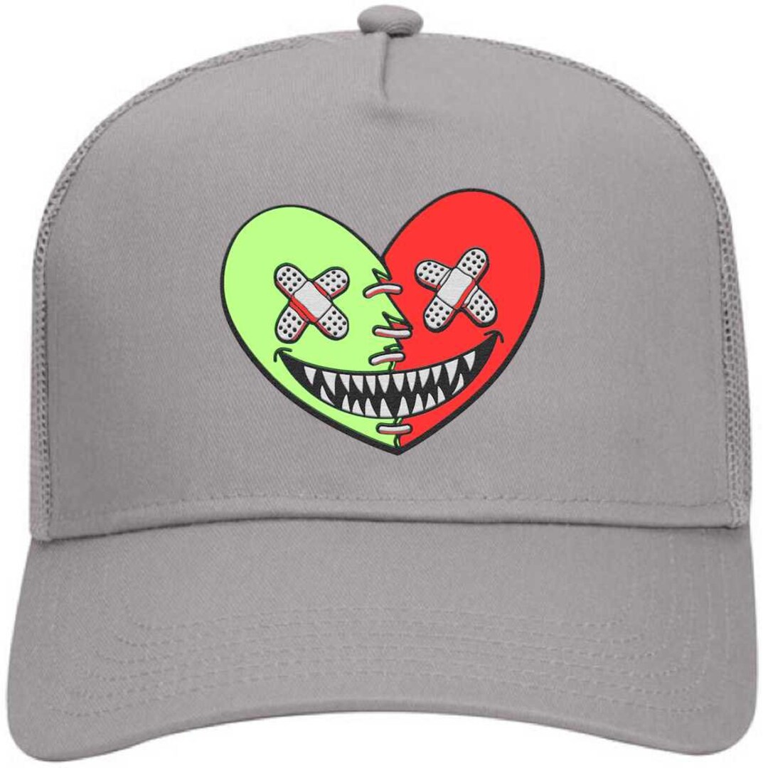 GLOW HEART BAWS : Light Grey Trucker Hat - Etsy