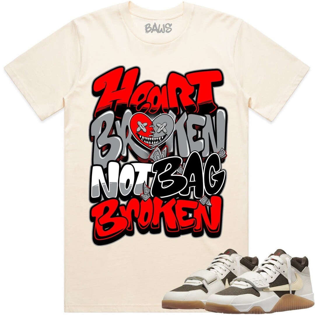 Travis Scott X Jordan Jumpman Jack Sail Shirt to Match RED HEART ...
