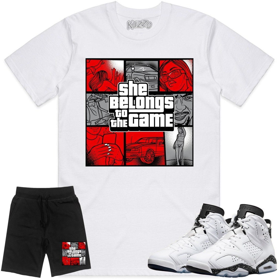 Jordan 6 Reverse Oreo 6s Sneaker Outfit RED BELONGS TO the Game - Etsy
