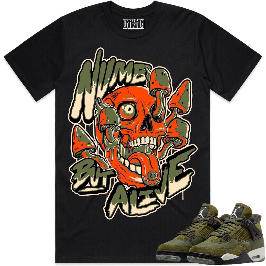 Jordan Retro 4 Olive 4s Shirt to Match CELADON NUMB ALIVE - Etsy