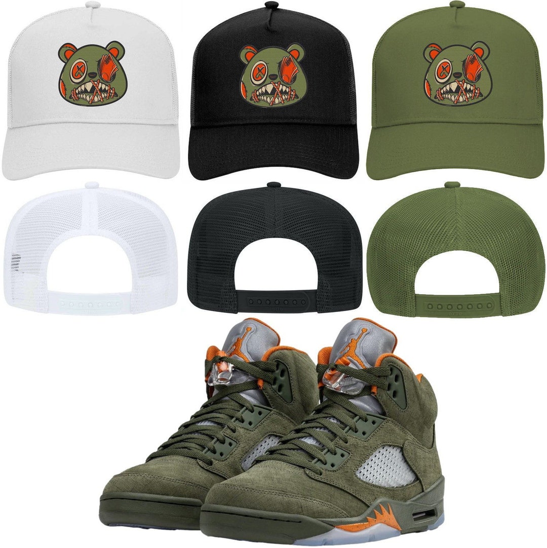 Jordan 5 Olive 5s Trucker Hat to Match : CELADON MONEY TALKS Baws - Etsy